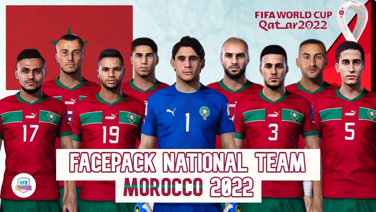 PES 2021|| MOROCCO FACEPACK WORLD CUP QATAR 2022 || SIDER VERSION - YouTube