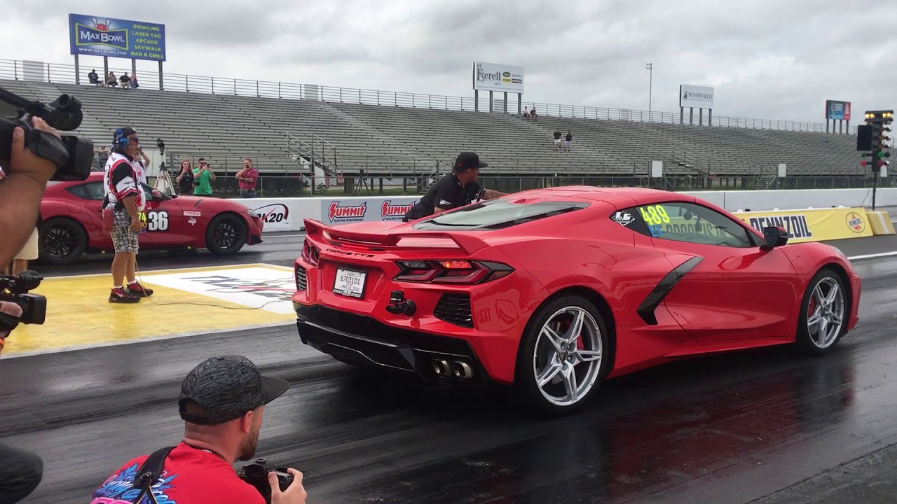 Nitrous C8 at the drag strip - YouTube