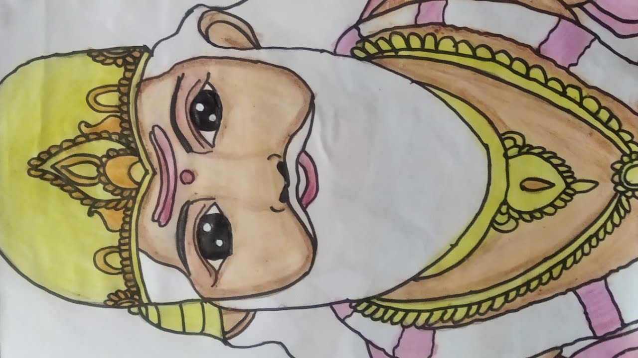 Vishwakarma Puja Special Drawing | Easy Drawing of Lord Vishwakarma ...