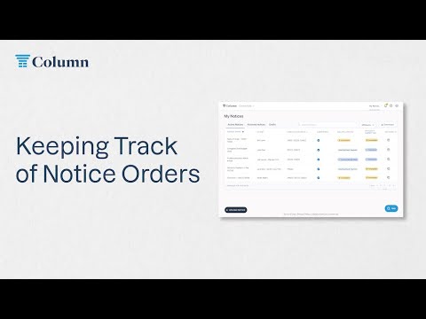 Keeping Track of Notice Orders - YouTube