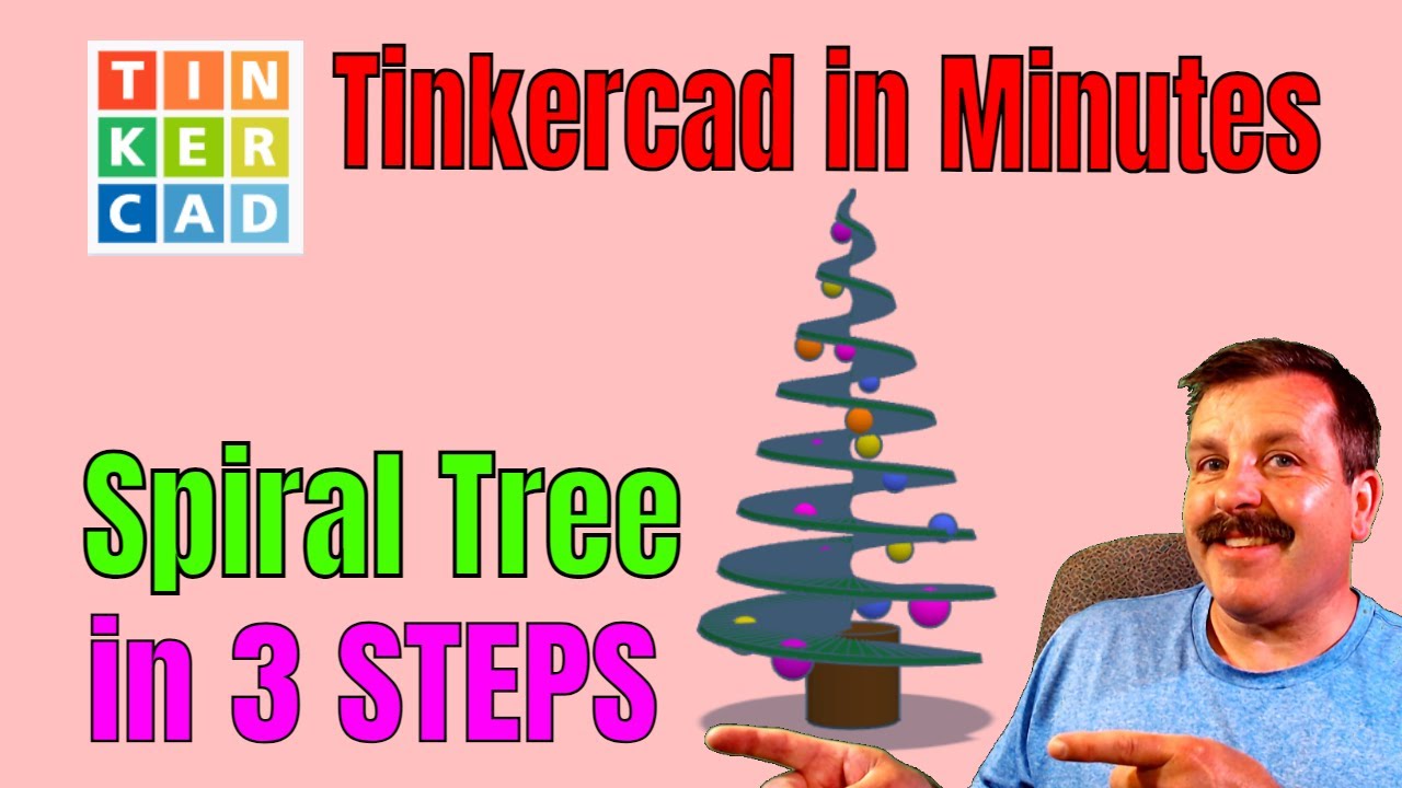 8 Min Tinkercad Spiral Christmas Tree Super Shape Genius! - YouTube