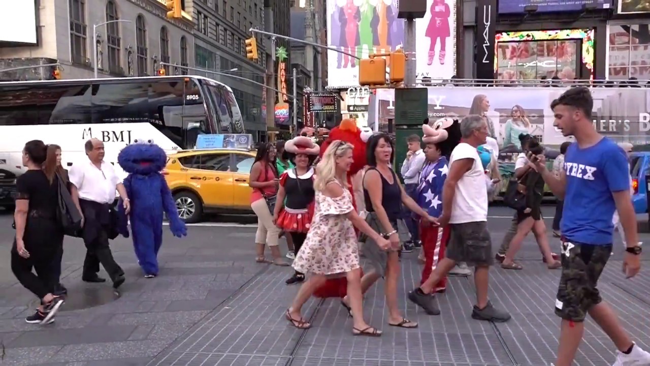 Costumed Characters in Times Square: Bad Elmo - YouTube