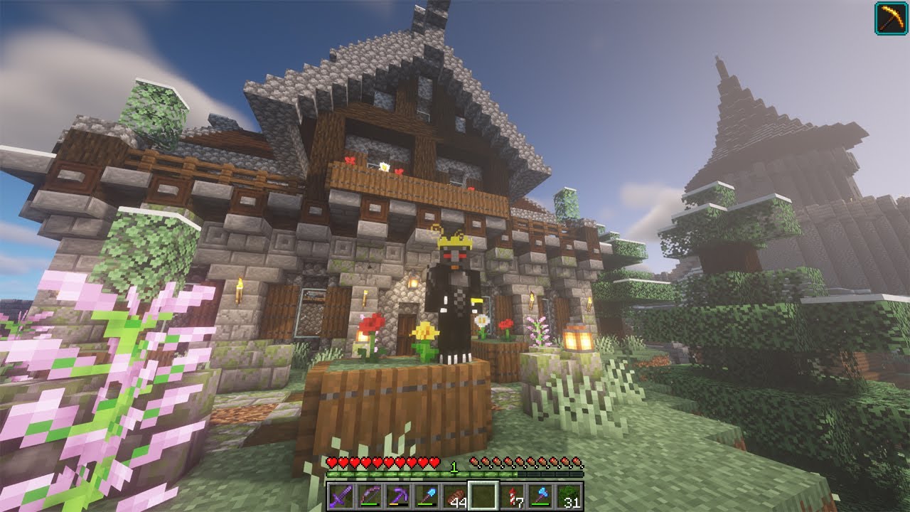 #1 Medieval Mega Base build survival mode MineCraft - YouTube