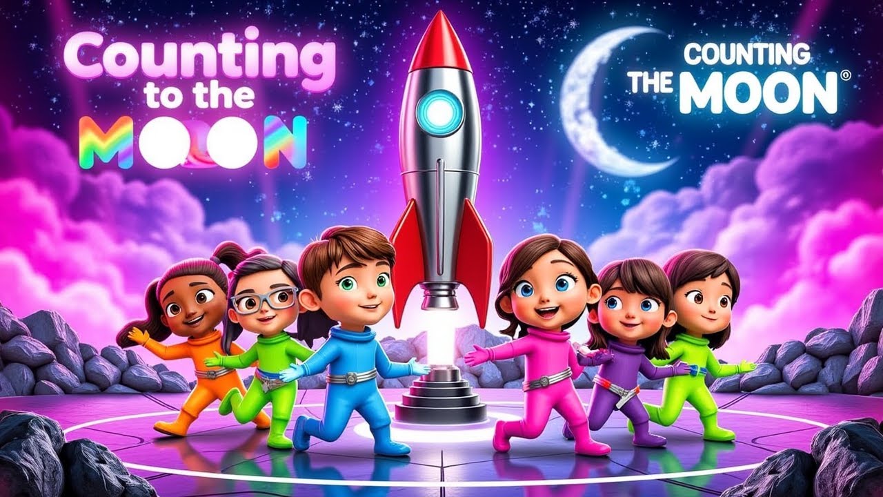 🎶 Counting to the Moon - Fun Space Adventure Song for Kids 🚀 - YouTube