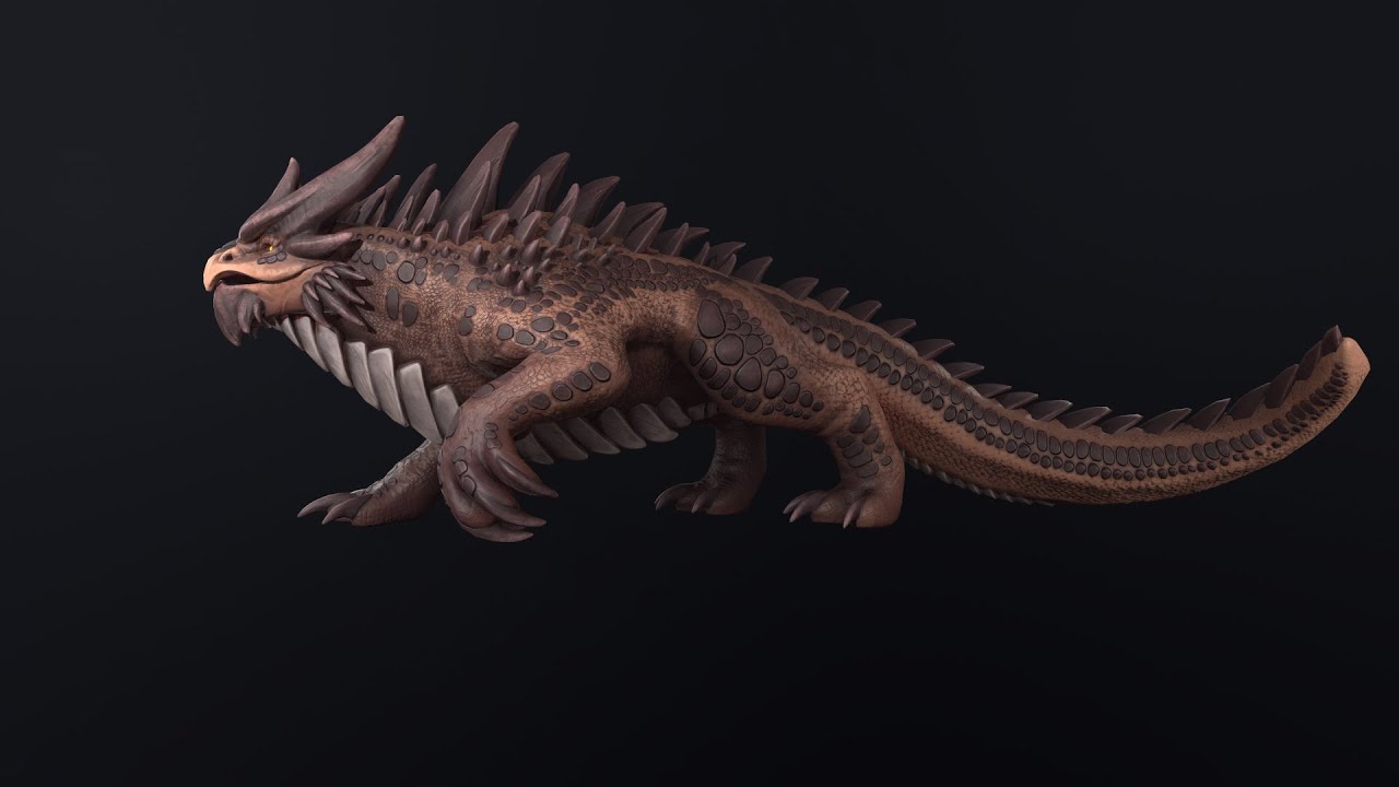 Drakehound - Video Preview - 3D Rigged Creature Model - YouTube