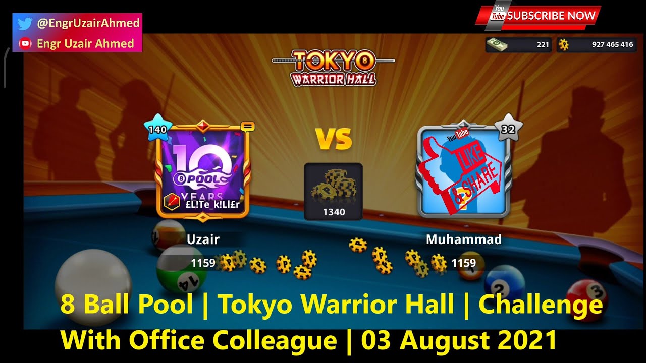 8 Ball Pool | Challenge Games with Office Colleague | Tokyo Warrior ...