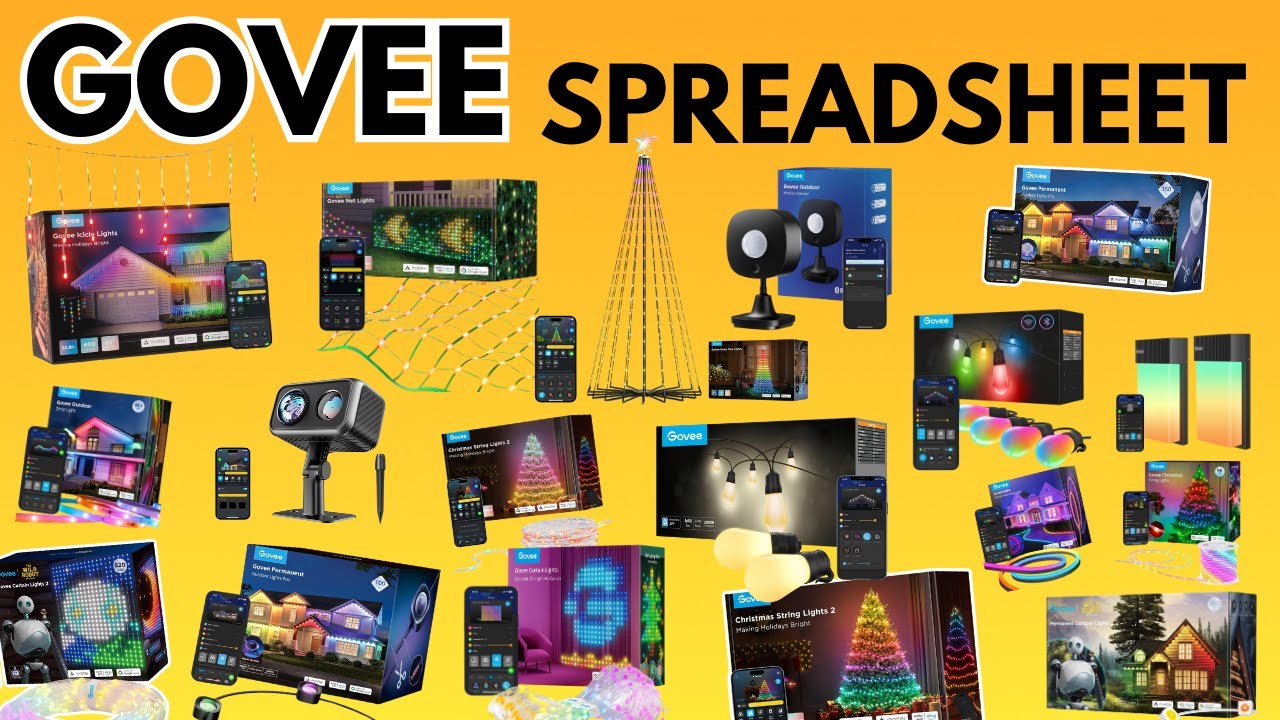 Spreadsheet of EVERY GOVEE OUTDOOR Product - Updated Daily - YouTube