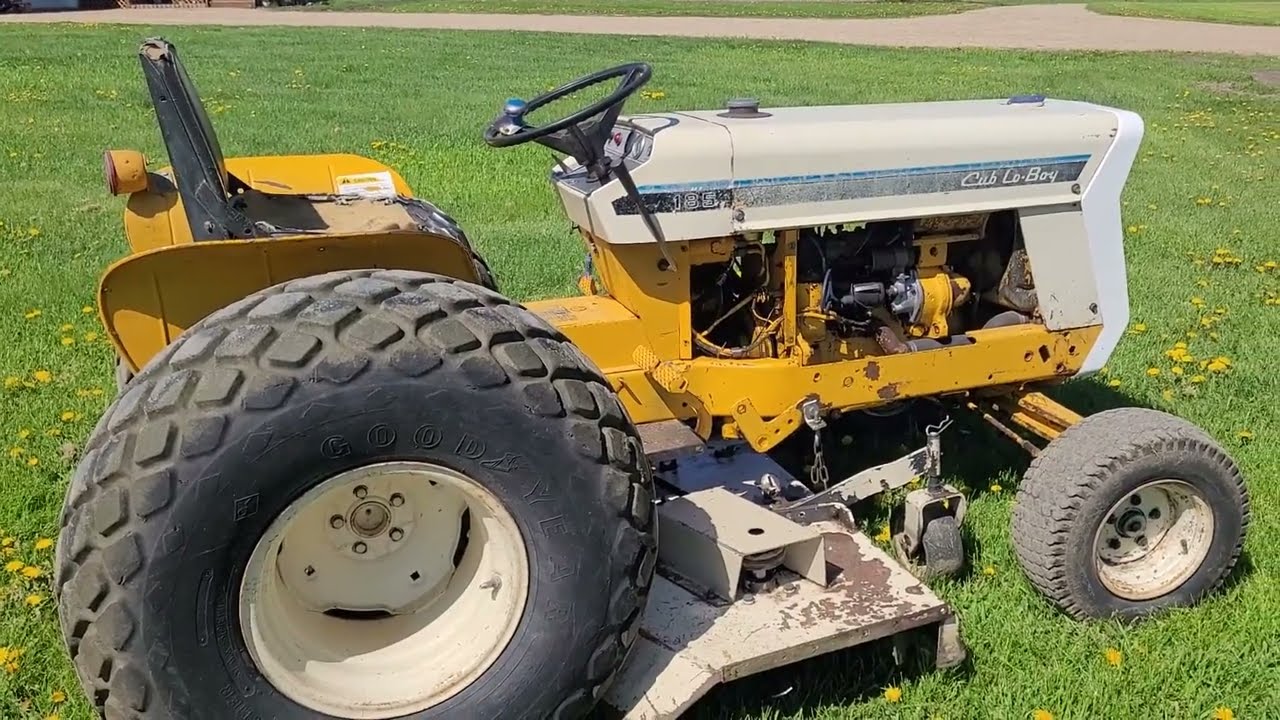 Cub Low Boy Model 185 Utility Tractor with 60” Woods Belly Mower, Live ...