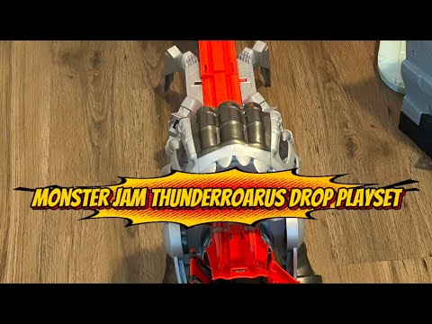 Monster Jam Thunderroarus Drop Playset - YouTube
