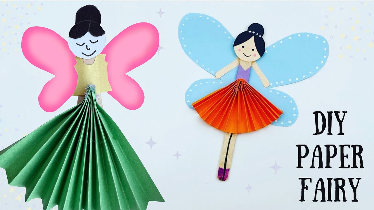 DIY Paper Fairy Craft 🧚 | Easy Paper Doll for Kids #diy #craft # ...