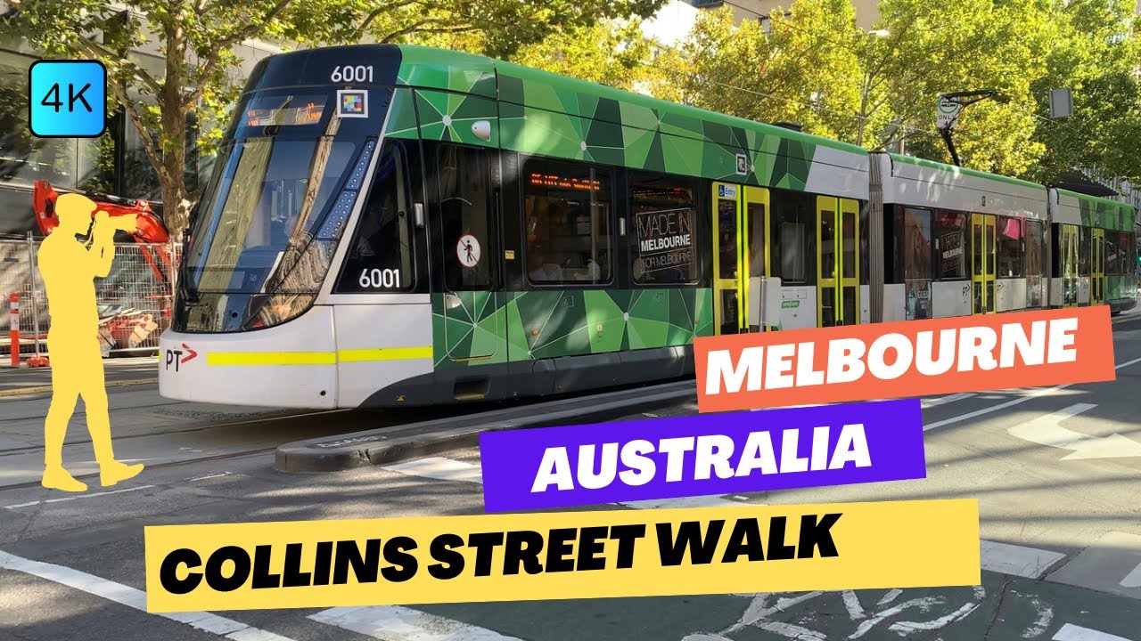 Collins Street Walk Melbourne Australia 4K - YouTube