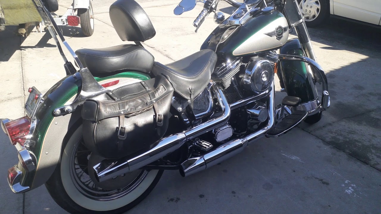 96 Harley Davidson Softail Nostalgia FLSTN - YouTube