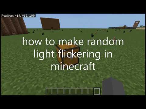 how to make random flickering lights in Minecraft bedrock/java - YouTube