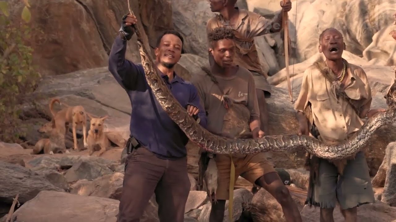 Ancient Hadzabe Tribe Hunts Giant Pythons and Cooks Them Wild Way ...