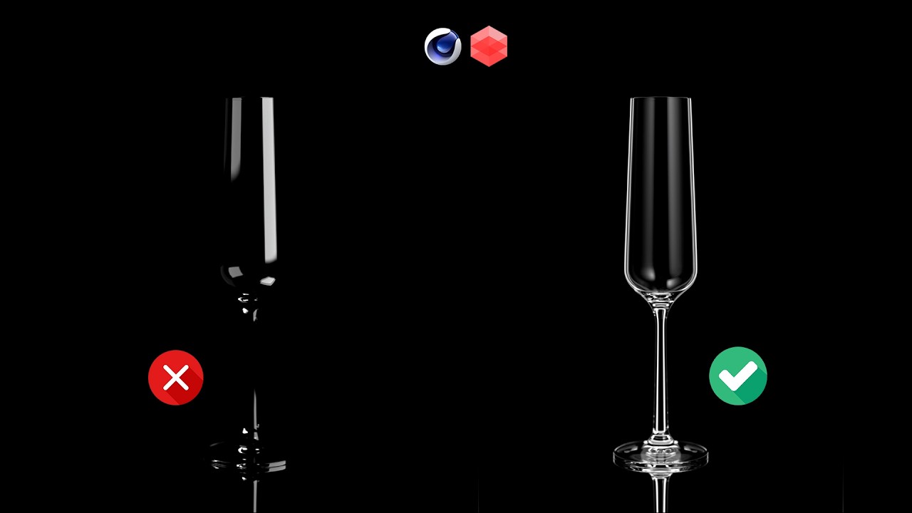 How to Light Glass on Black Backgrounds in Redshift for Cinema 4d - YouTube
