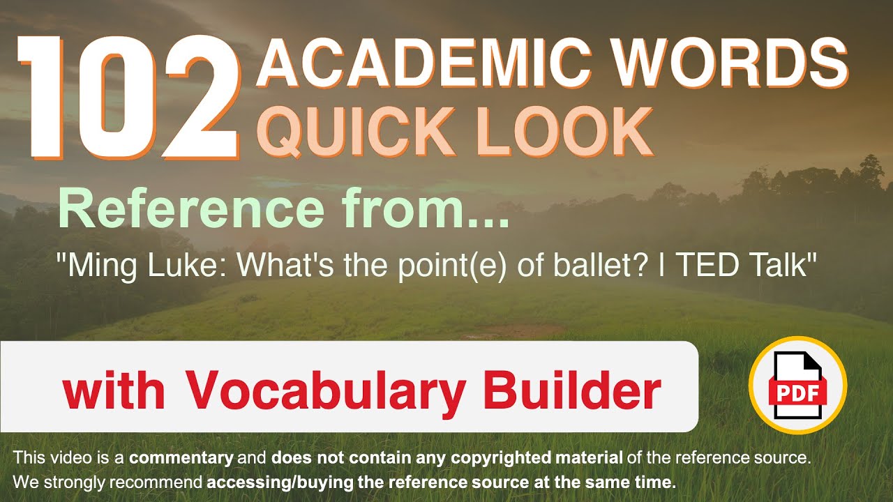 102 Academic Words Quick Look Ref from "Ming Luke: What's the point(e ...