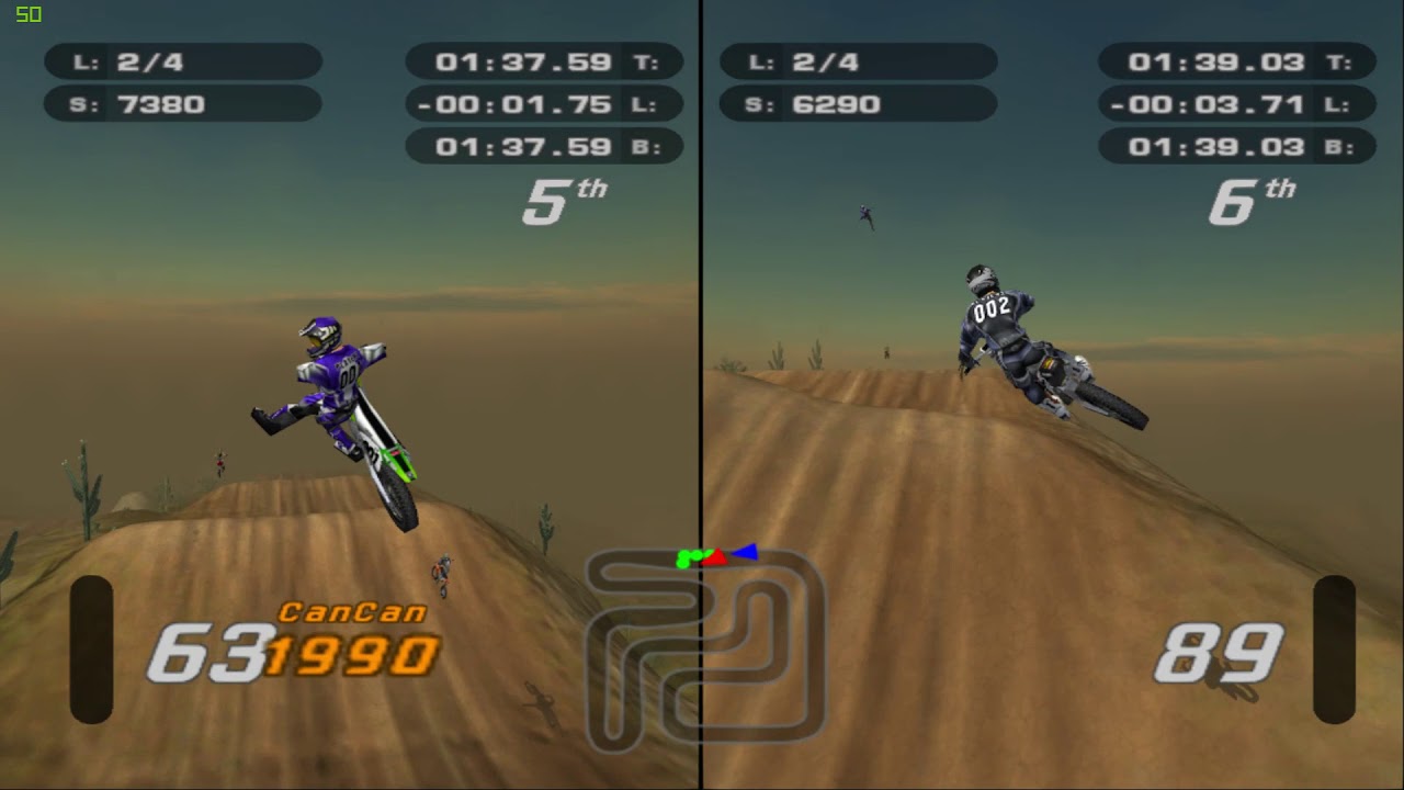 MX Unleashed (2004) - Split-Screen Gameplay - PCsX2 Emulator ...