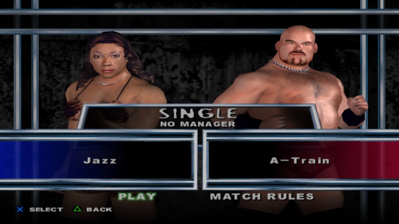 WWE Smackdown! HCTP | Jazz VS. A-Train [SMACKDOWN! Difficulty] - YouTube