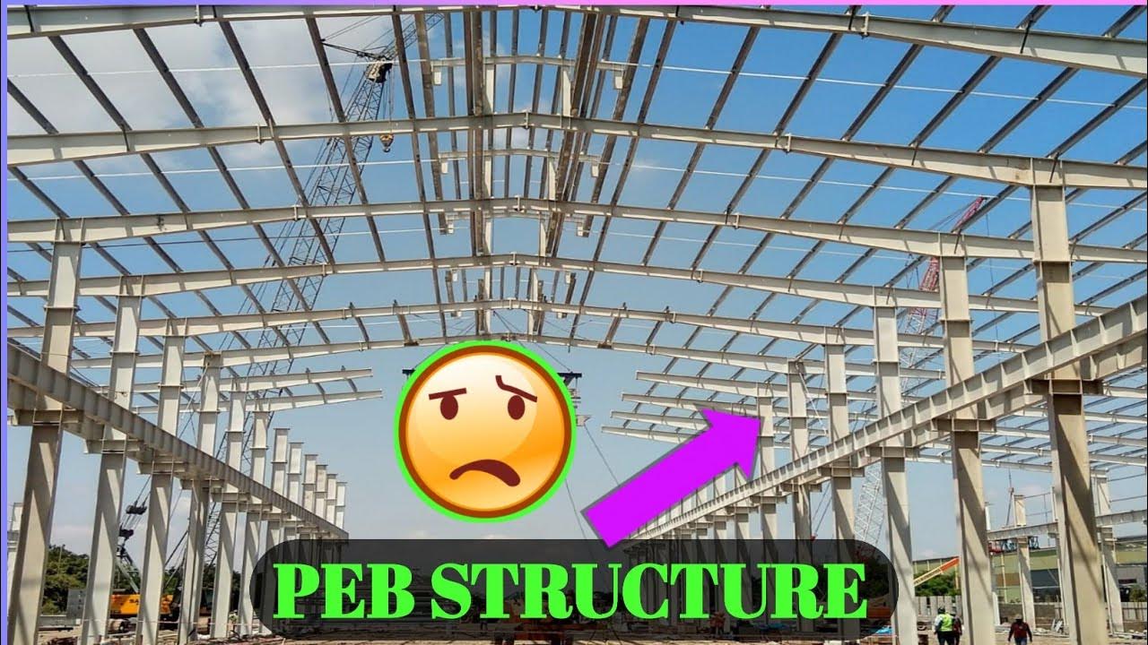 Peb Structure Column Placing By hydra and Boom Lift .At Site work Civil ...