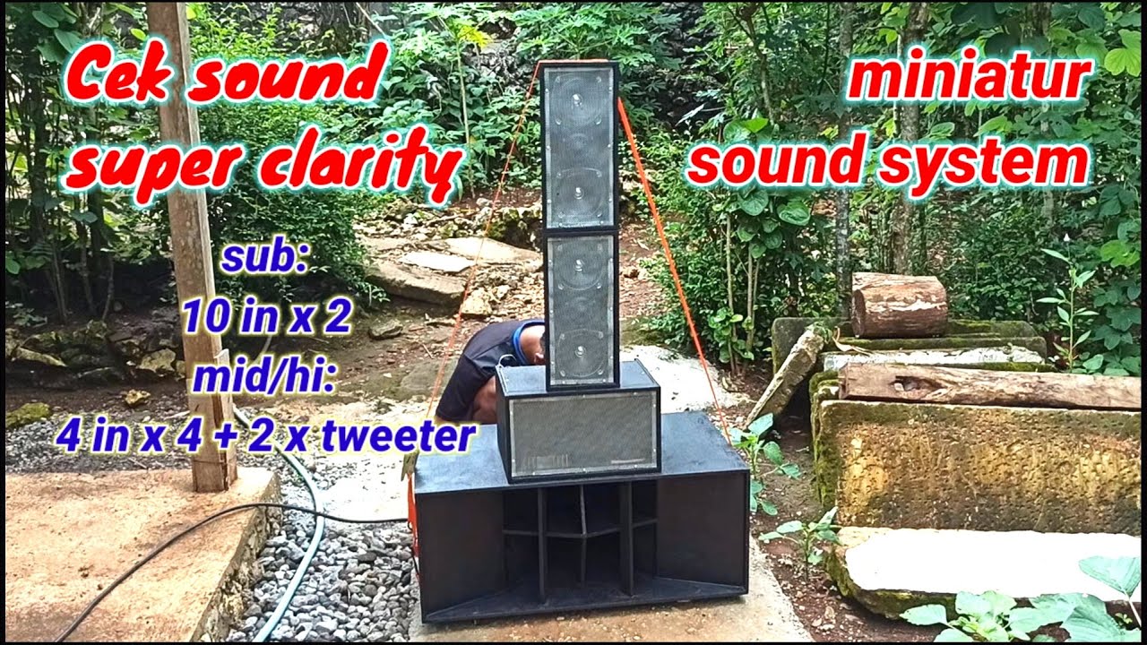 Cek sound super clarity miniatur sound system speaker 4 inch x 4 plus ...