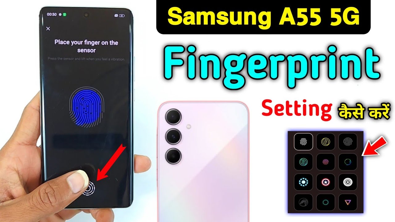 Samsung a55 fingerprint : sensor lock setting | Samsung a55 fingerprint ...
