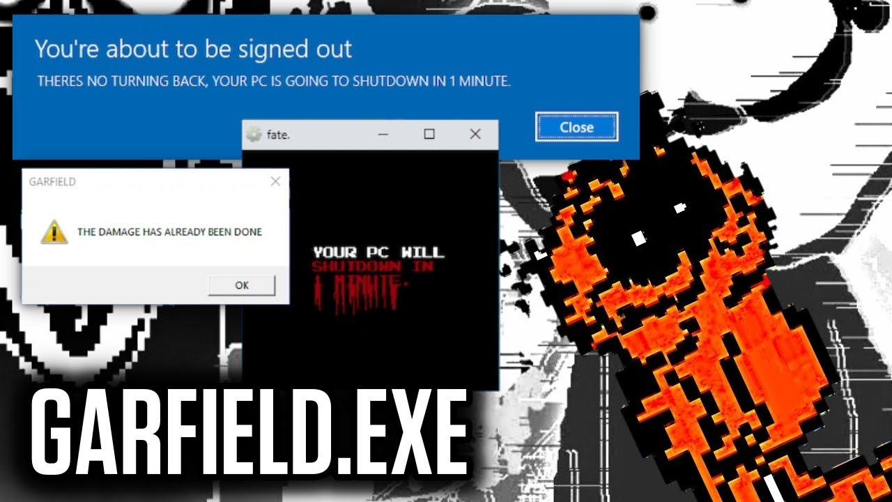 GARFIELD.EXE - Game EXE yang Memiliki Virus Jokes Horror Dalamnya - YouTube