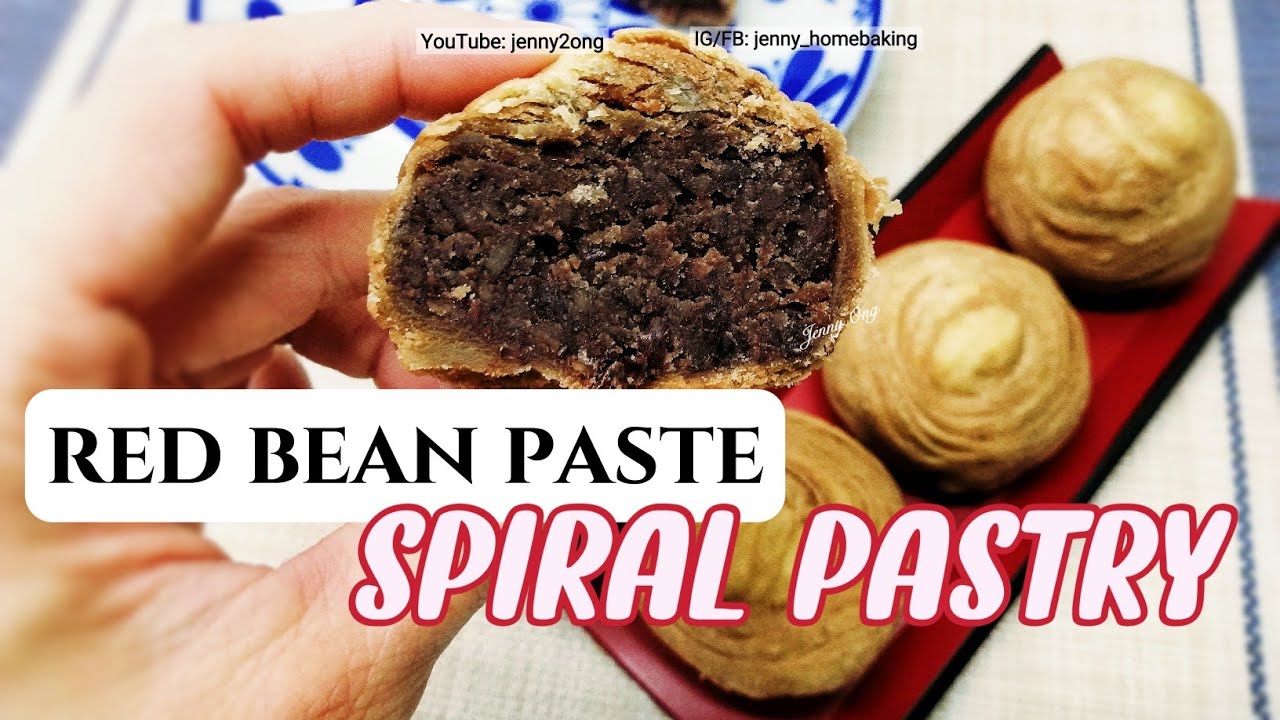 Red Bean Paste Spiral Pastry | YouTube: jenny2ong - YouTube