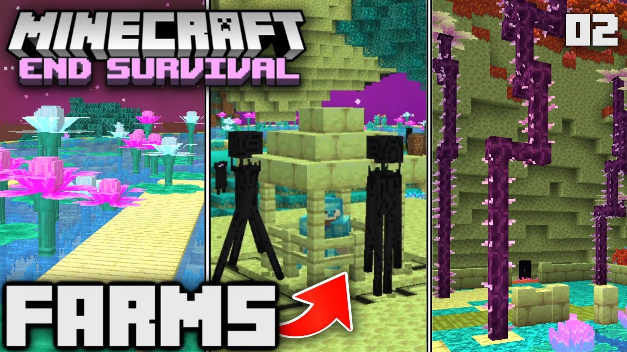 MUST HAVE Farms For End Dimension - Minecraft End Survival EP 2 - YouTube