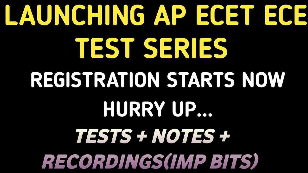 launching ecet ece test series| ap ecet 2024 test series| ecet 2024 ...
