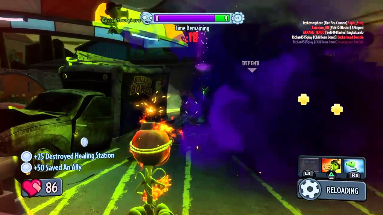 [Plants vs Zombies Garden Warfare] (PS4) Quad Fire Chilli Pea Power ...