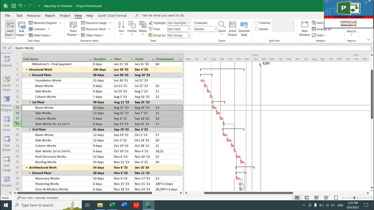 Display critical path in Microsoft Project/ การแสดงสายงานวิกฤตใน Microsoft Project - YouTube