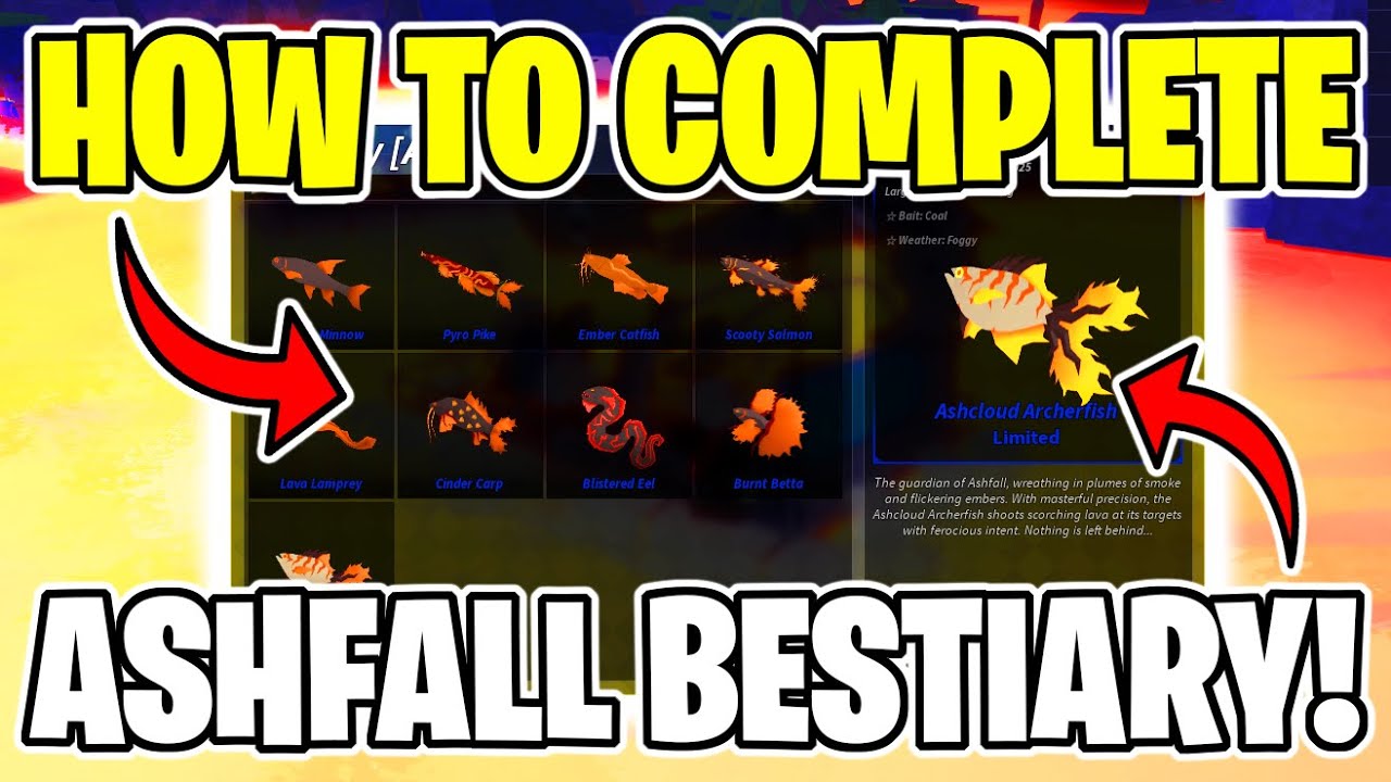 How To Complete ASHFALL BESTIARY In Fisch! (Roblox Fisch) - YouTube
