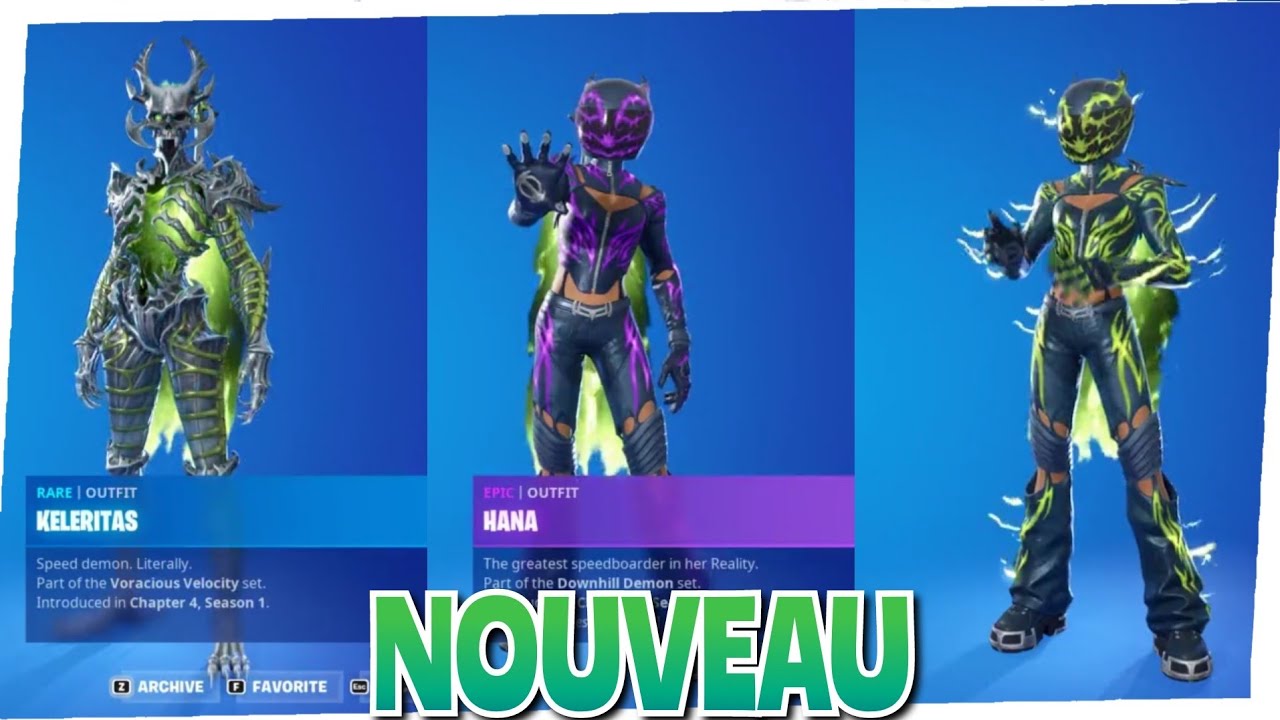 NOUVEAUX SKINS ! SORTIE BIENTÔT SUR FORTNITE ( Hana skin, Keleritas ...