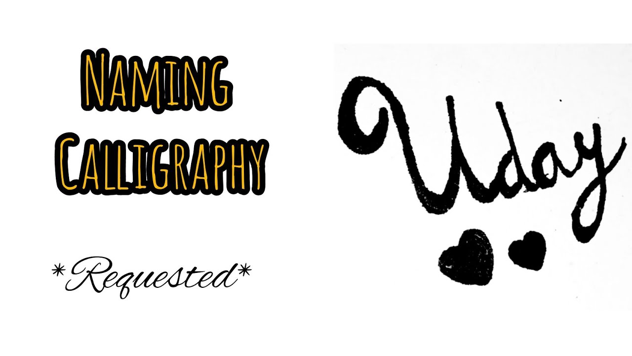''Uday' Name Lettering and Calligraphy 😍#requested Comment Your Name # ...