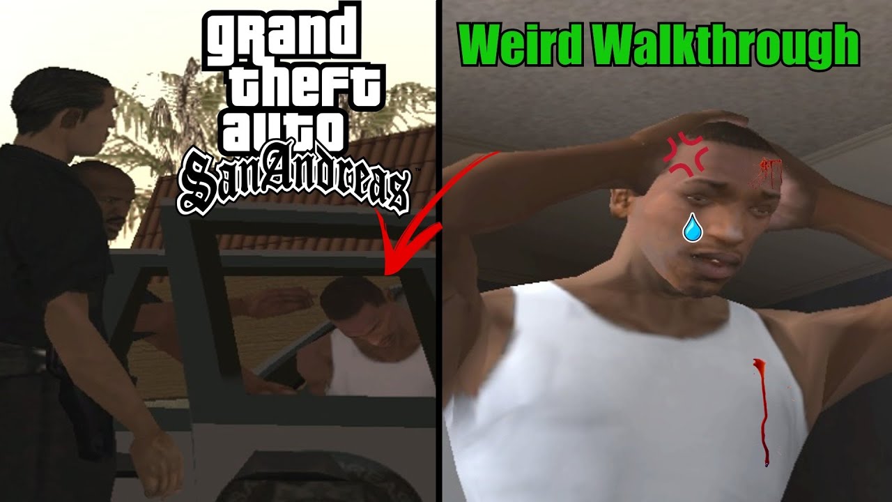 CJ is MAD because of his HEAD - GTA San Andreas Weird Walkthrough ...