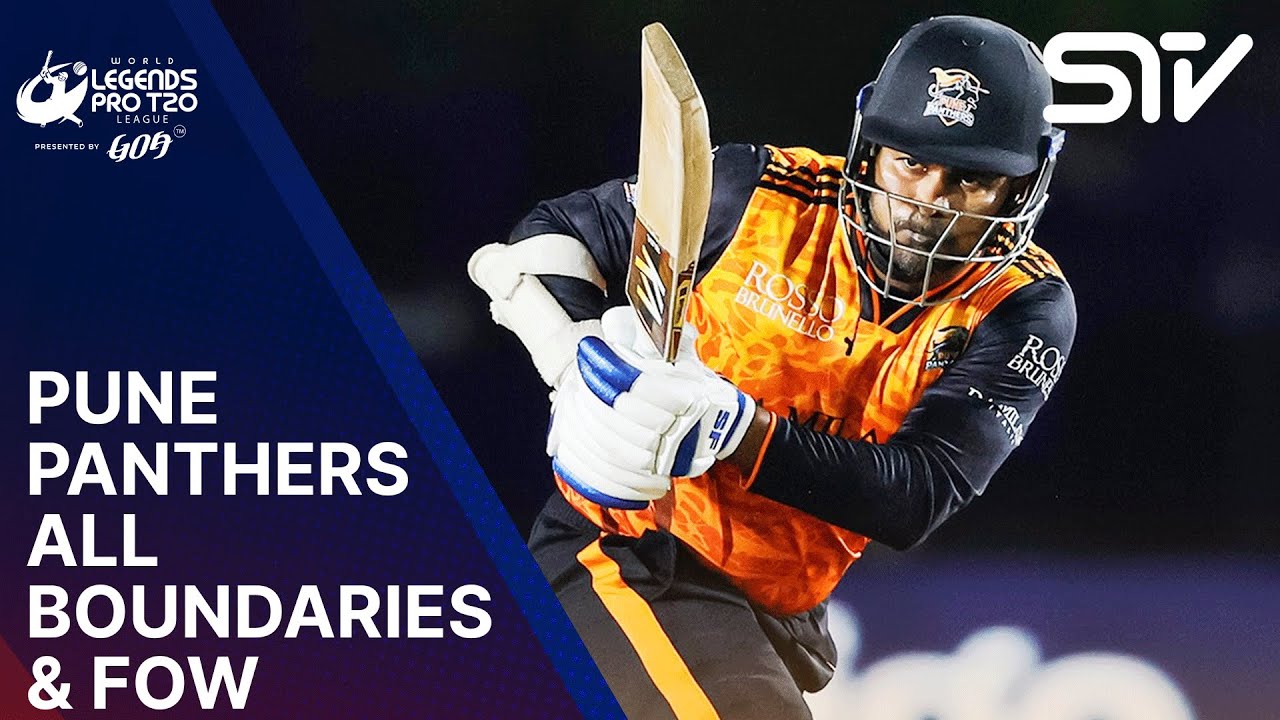 Pune Panthers All Boundaries & FOW | Delhi vs Pune | Match 5 | World ...