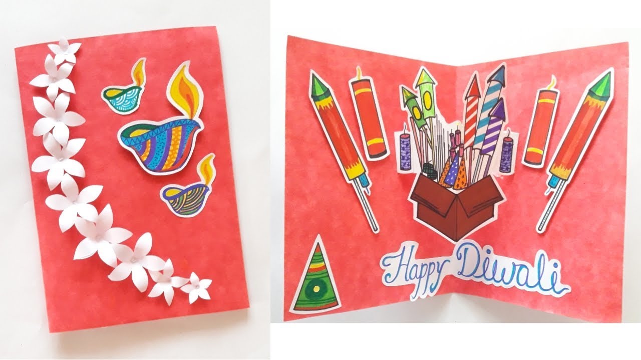 Greeting card idea specially for Diwali || pop up diwali greeting card ...