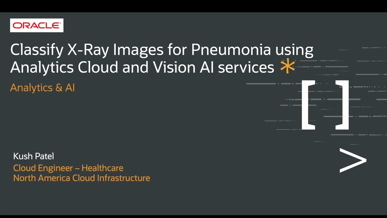 Classify X-Ray Images for Pneumonia using Analytics Cloud and Vision AI Services - YouTube