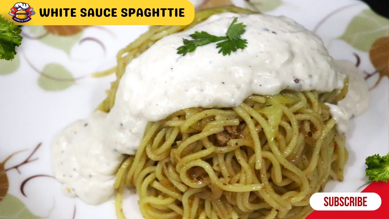 White sauce spaghetti recipe | Delicious and easy | Homemade recipe ...