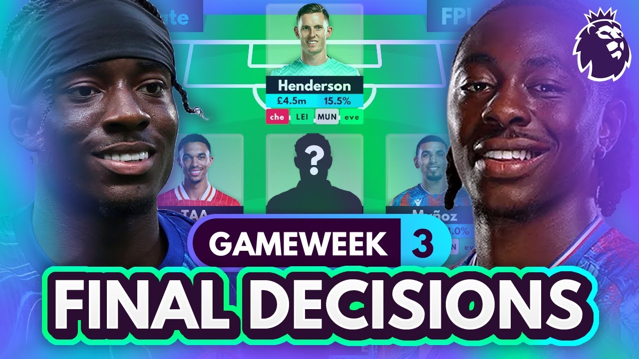 FPL GW3 FINAL DECISIONS! 🚨 My Wildcard Draft & Injury News Roundup | Fantasy Premier League 2024 ...