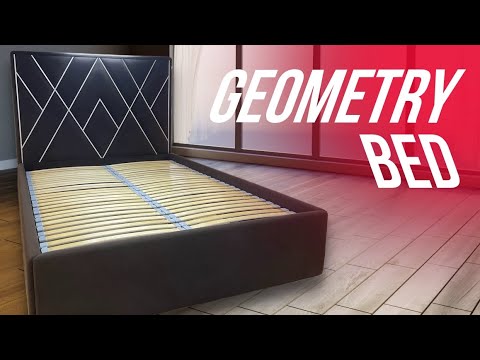 Кровать. Изголовье ГЕОМЕТРИЯ с алюминиевым профилем / Bed. Headboard ...