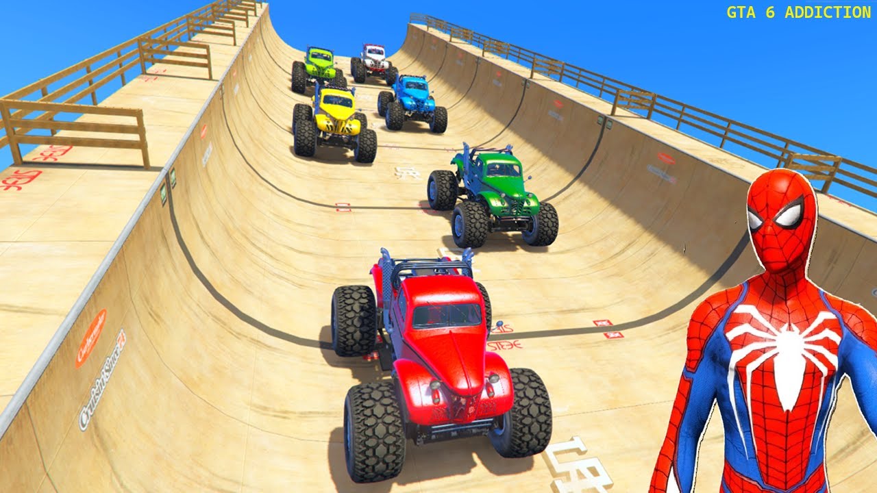 GTA 5 Crazy SuperHero Race Challenge with Super Cars | GTA 5 Spiderman ...