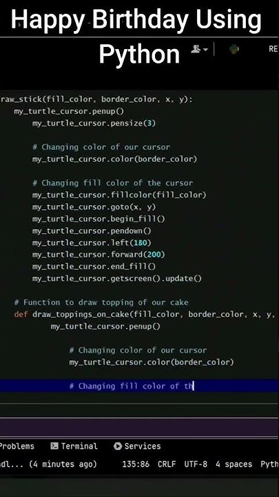 Happy Birthday Using Python - YouTube