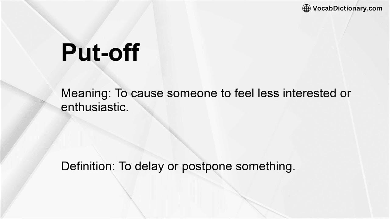 Put off Meaning YouTube put-off-meaning-youtube