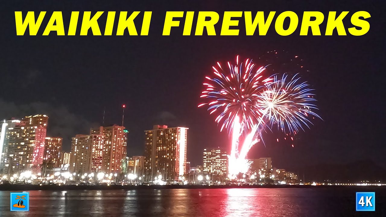 Waikiki Beach Fireworks 🌈 Hilton Hawaiian Village ⛱️ Every Friday Night ...