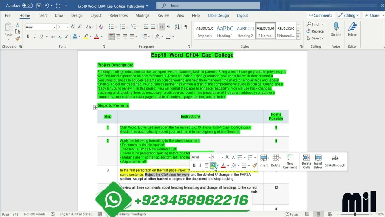 Exp19 Word Ch04 Cap College | Exp19_Word_Ch04_Cap_College | Cap College - YouTube