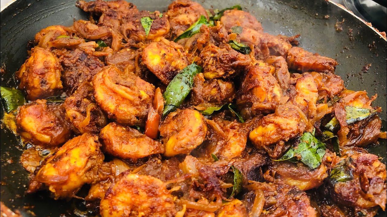 Nadan Prawns Roast | Chemmeen Roast | Prawns Varattiyath | Kerala Style ...