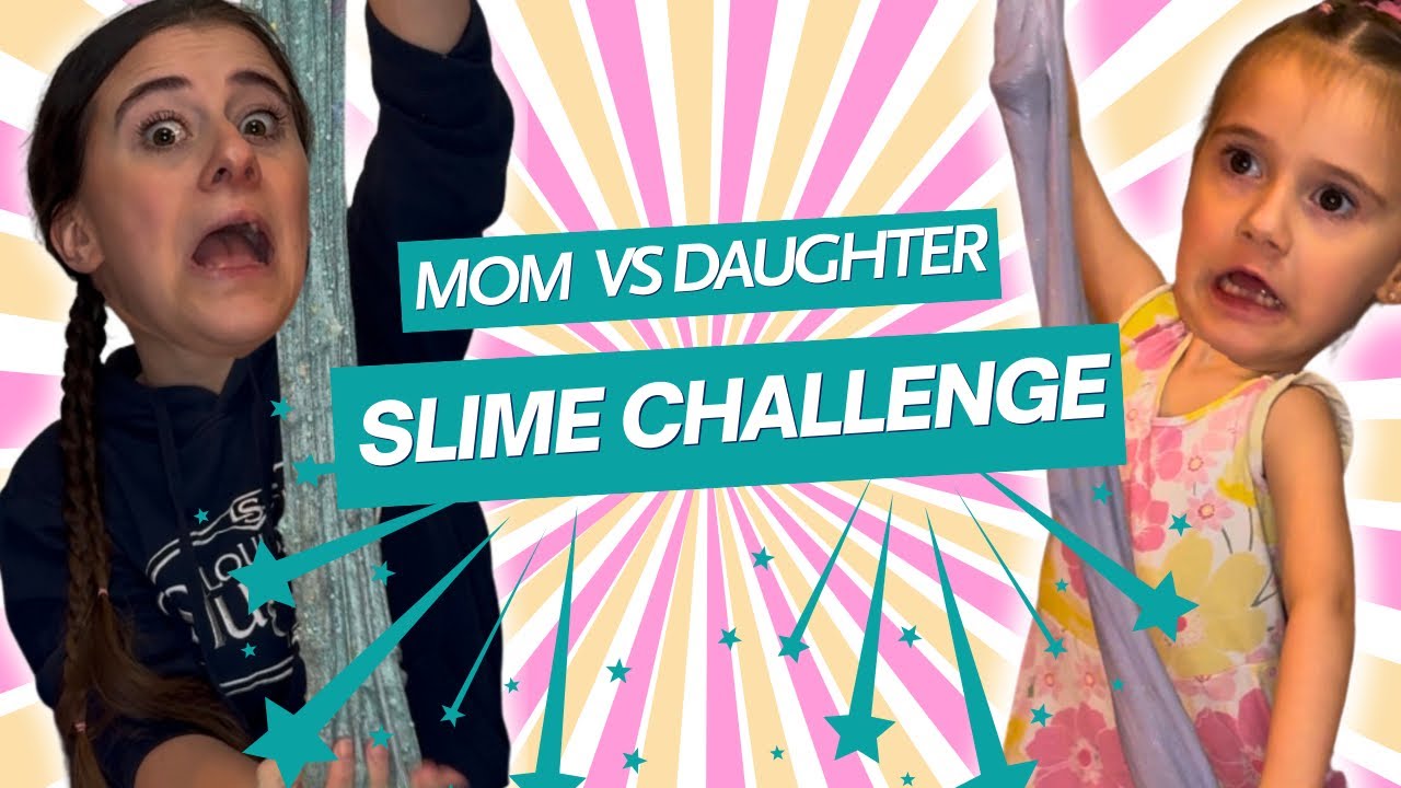 Slime Challenge Mom vs. Daughter Family Game Night Fun ! - YouTube