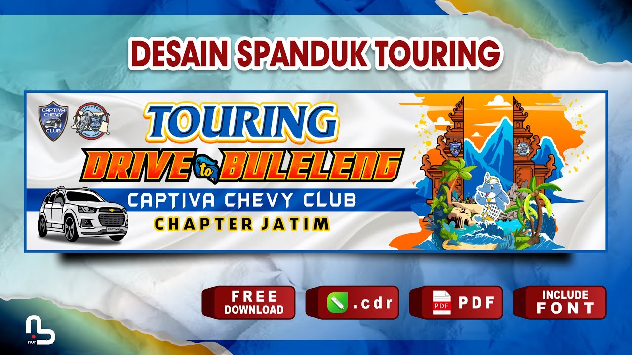 Desain Spanduk Touring (Free CDR) - #nurdesigns - YouTube