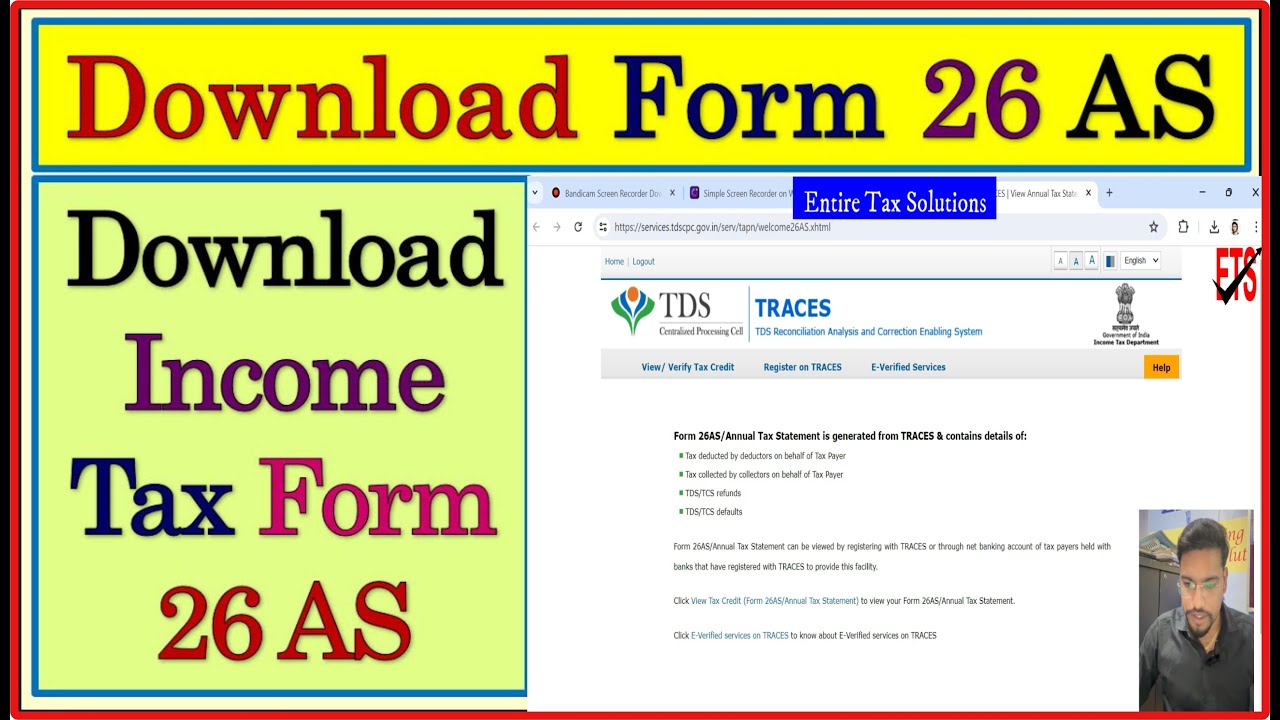 How to Download Form 26as - YouTube
